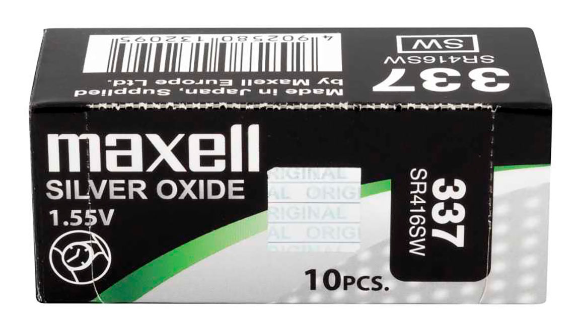 Maxell SR416SW hopeaoksidiparisto 337 - Keskisen Kello Oy