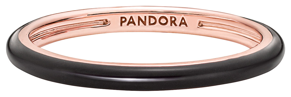 Pandora Pandora ME sormus Stackable Black Enamel 189655C01 - Keskisen ...