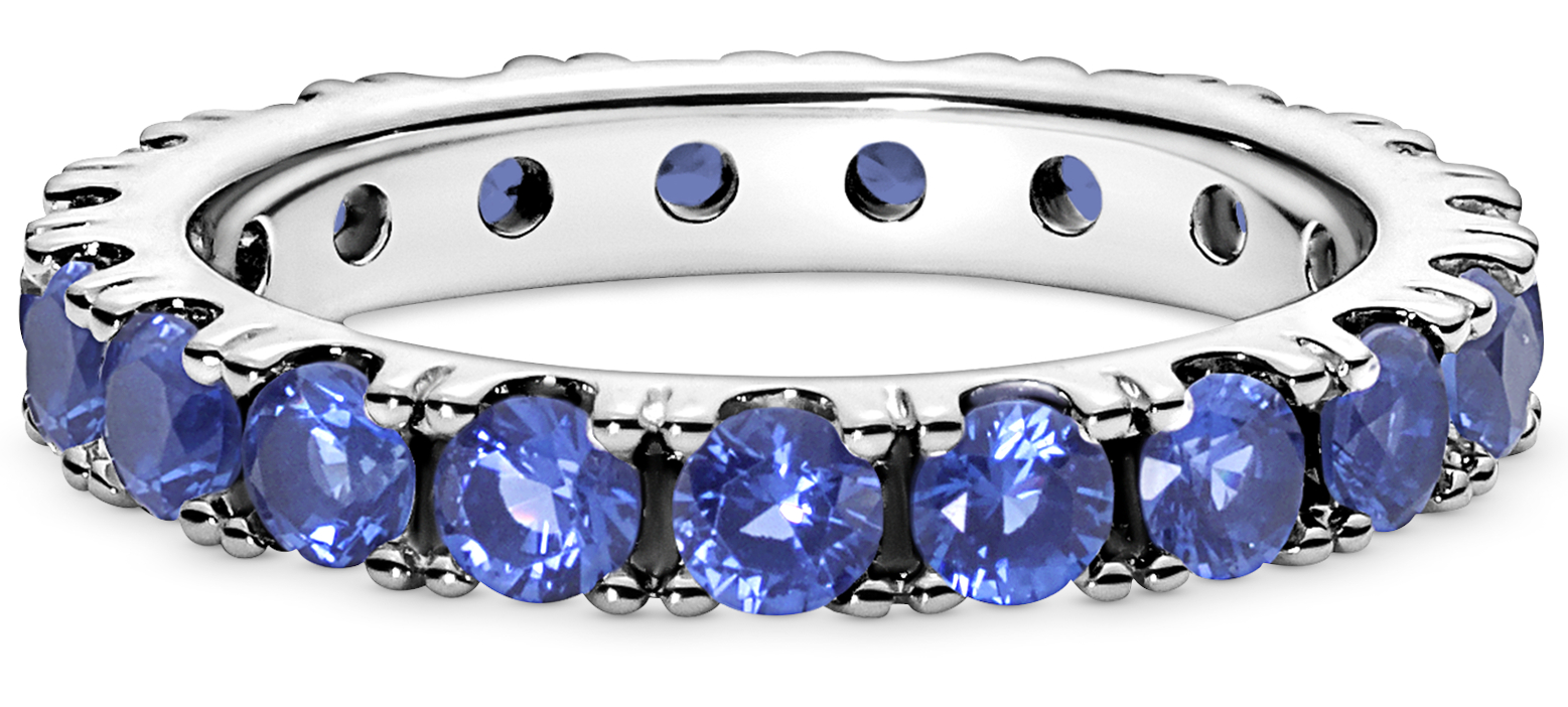 Pandora Ring Stackable Sparkling Row Eternity sormus 190050C02 ...