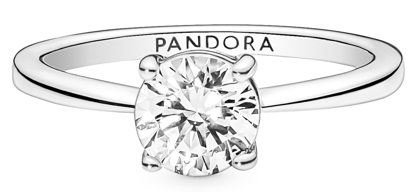 Pandora Ring Stackable Sparkling Solitaire sormus 190052C01 - Keskisen ...