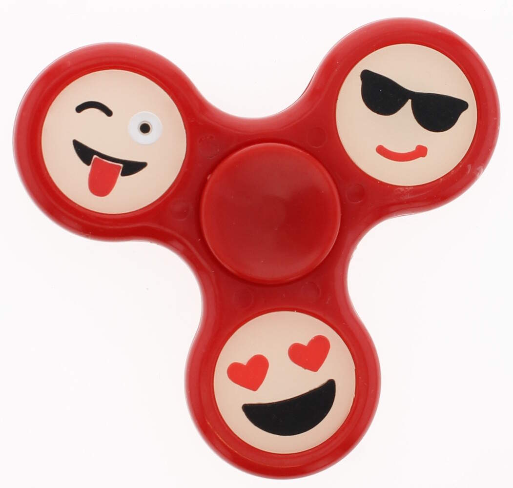 Fidget Spinner Smiley Face punainen - Keskisen Kello Oy