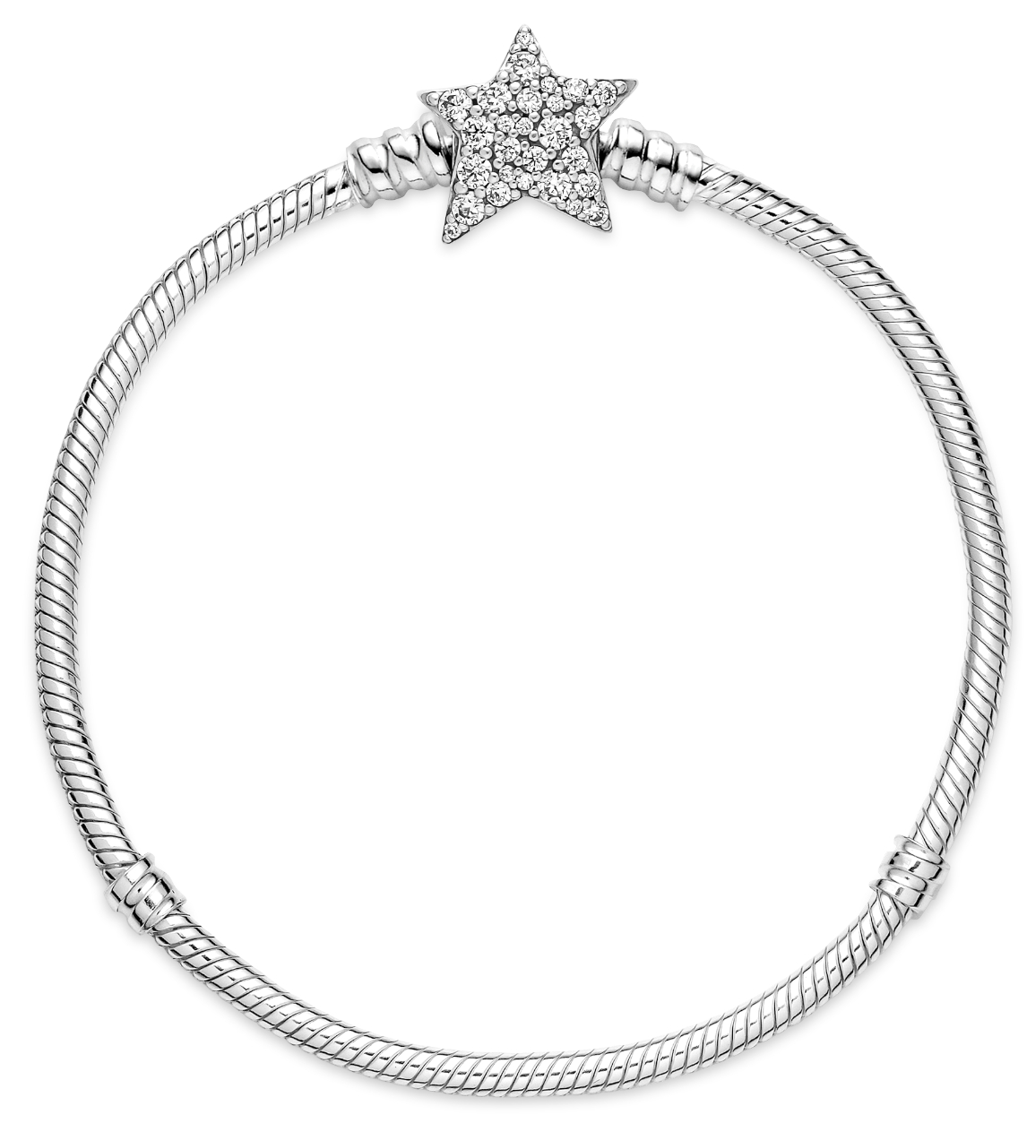 Pandora Moments Star Clasp Snake Chain Bracelet rannekoru 599639C01 ...