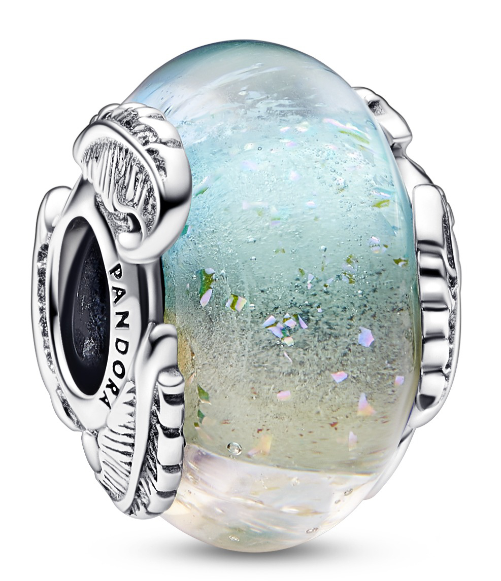 Pandora Moments Multicolour Murano Glass & Curved Feather Charm hela ...