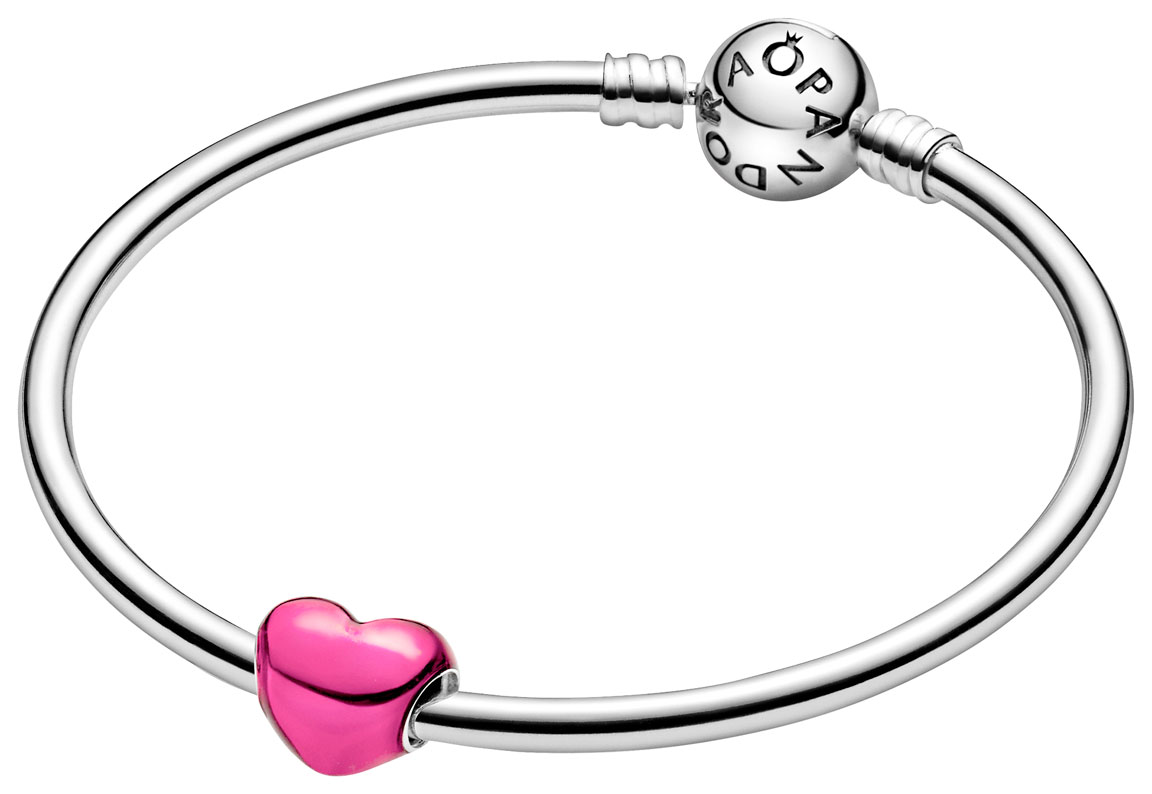Pandora hela Metallic Pink Heart 799291C03 - Keskisen Kello Oy