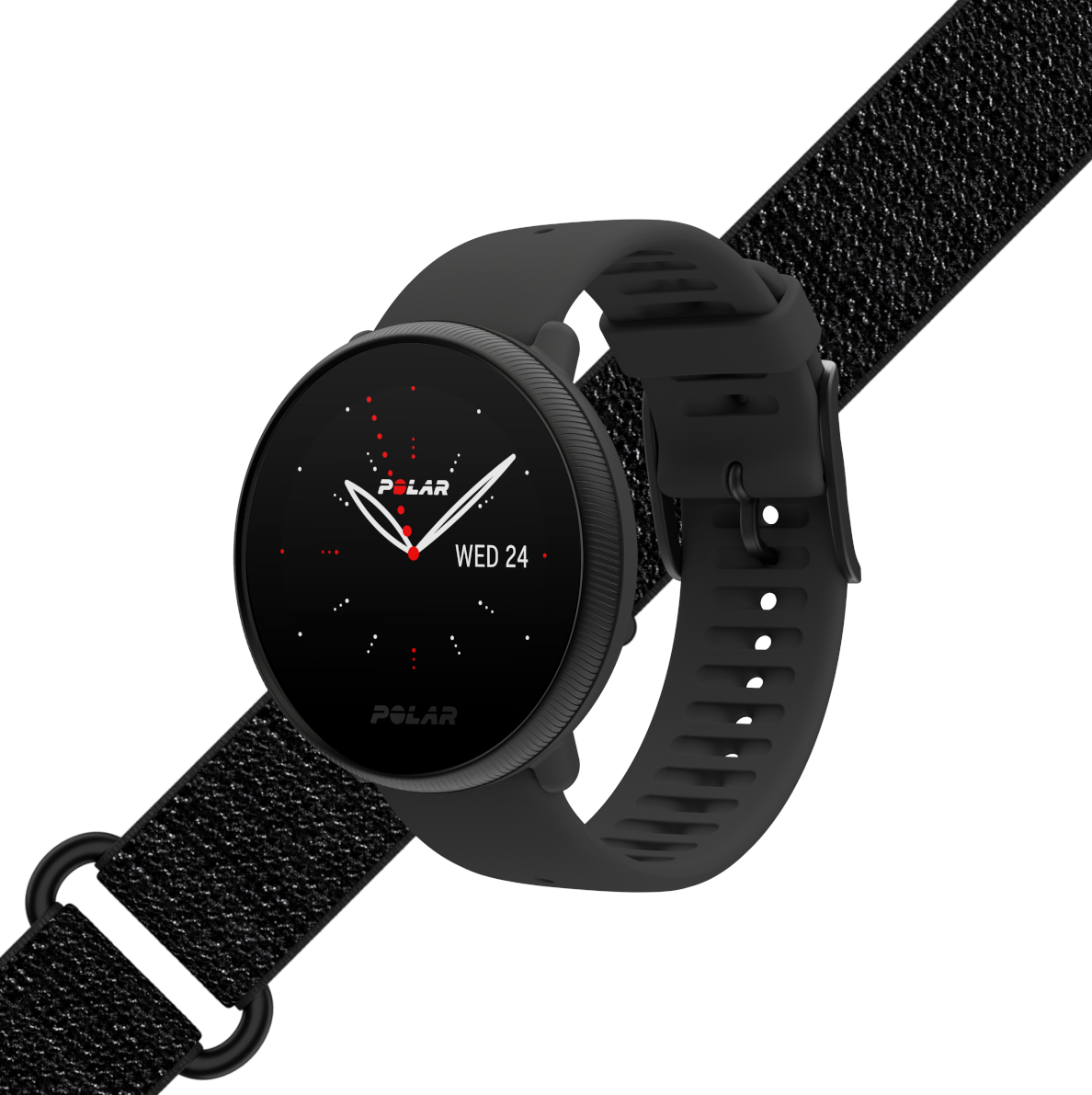 Polar Ignite 2 Black Pearl + Hook & Loop -lisäranneke 900107608 ...