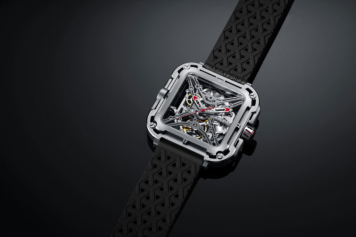 CIGA Design X Series Space Silver Automatic Skeleton X011-SISI-W25BK - Keskisen Kello Oy