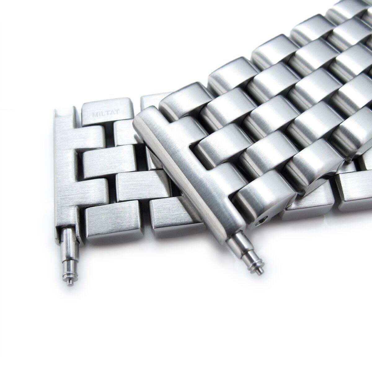MiLTAT Brushed Super Engineer 20mm Straight End teräsranneke SS202003B009 - Keskisen Kello Oy