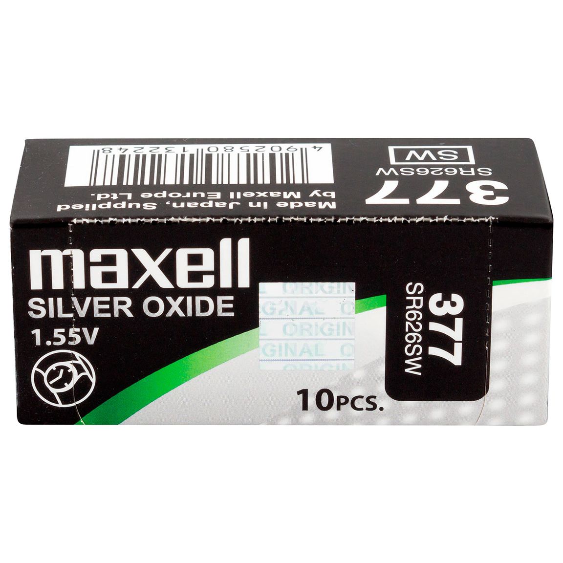 Maxell SR626SW hopeaoksidiparisto 377 - Keskisen Kello Oy