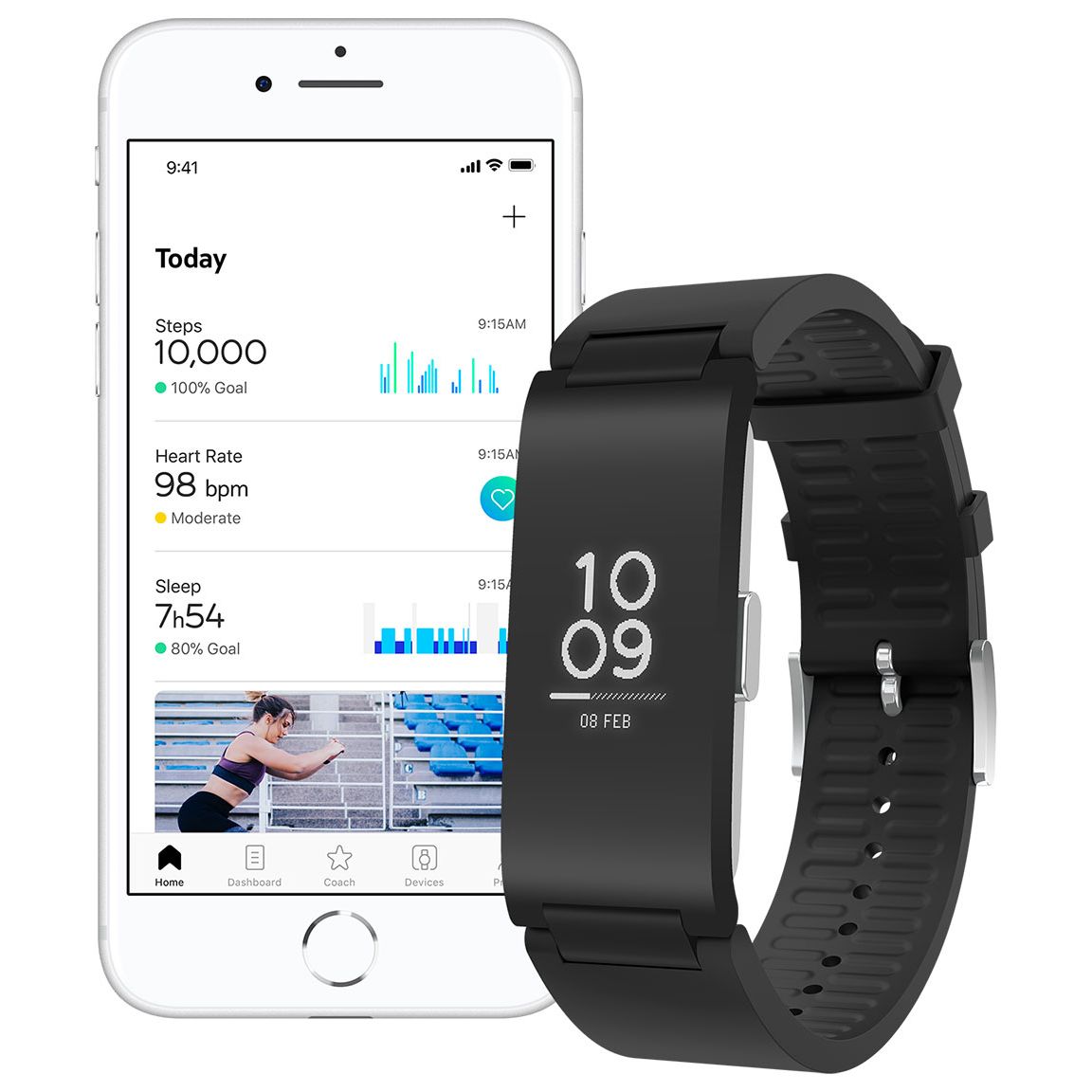 Withings Pulse HR Black aktiivisuusranneke WAM03-BLACK MIRROR-ALL-INTER ...