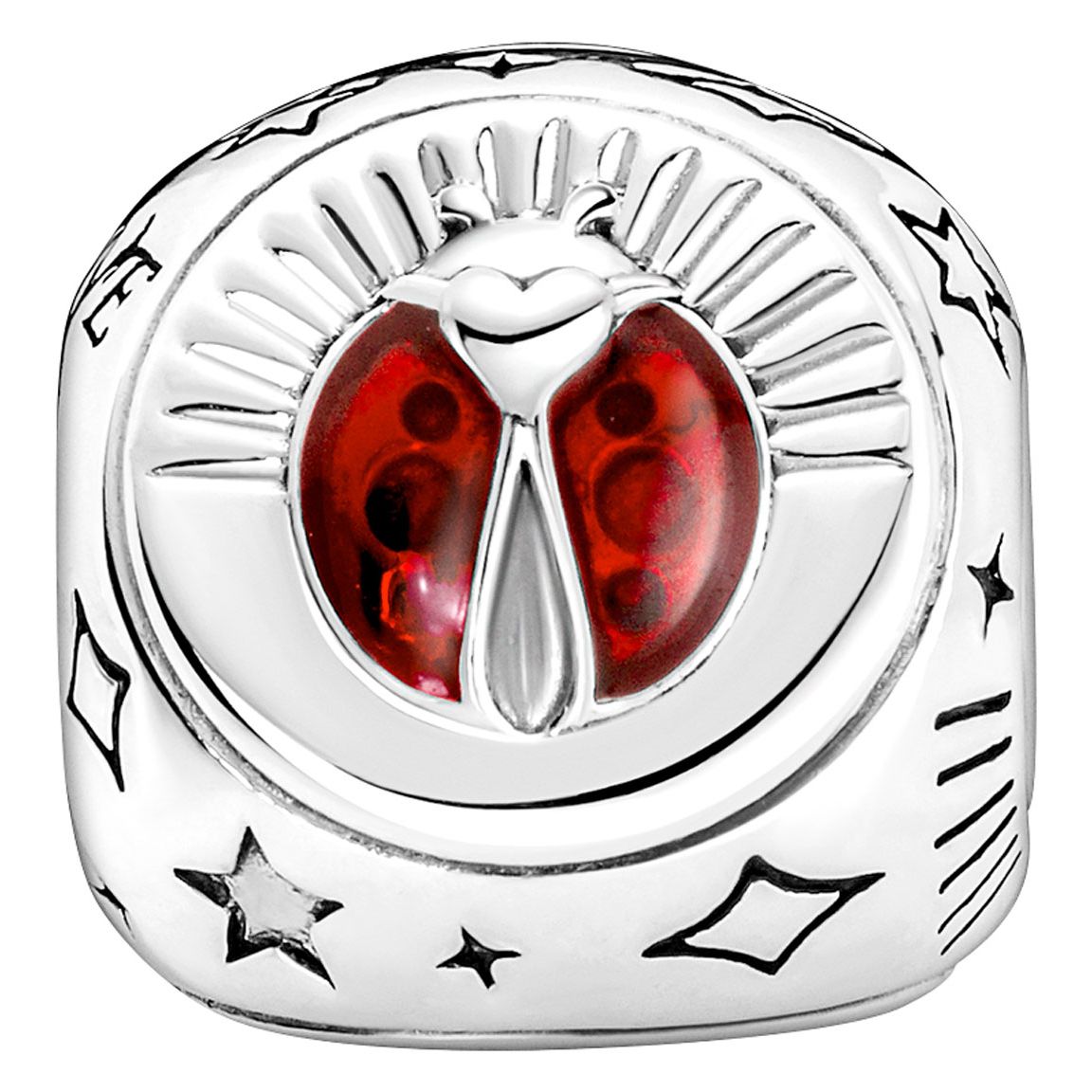 Pandora hela Clover, Horseshoe & Ladybird Three-sided 790100C01 ...