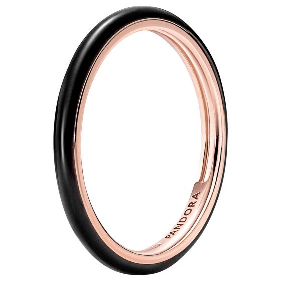 Pandora Pandora ME sormus Stackable Black Enamel 189655C01 - Keskisen ...