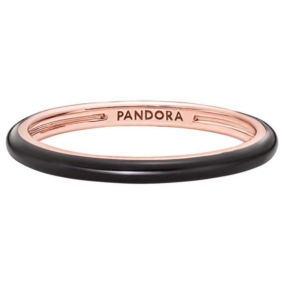 Pandora Pandora ME sormus Stackable Black Enamel 189655C01 - Keskisen ...