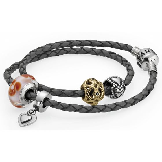 Pandora rannekoru, Moments nahka/hopea 590705CBK-D - Keskisen Kello Oy