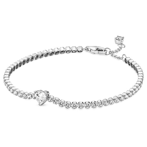 Pandora Sparkling Heart Tennis Bracelet rannekoru 590041C01 - Keskisen ...