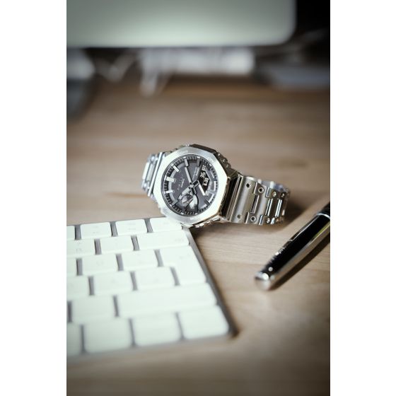 Casio G-Shock GM-B2100D-1AER Full Metal Silver CasiOak - Keskisen Kello Oy