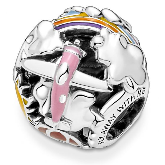 Pandora Moments Charm Fly Away Rainbow Sky & Travel hela 791695C01 ...