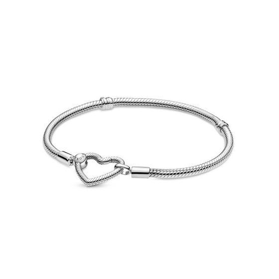 Pandora Moments Heart Closure Snake Chain rannekoru 599539C00 ...