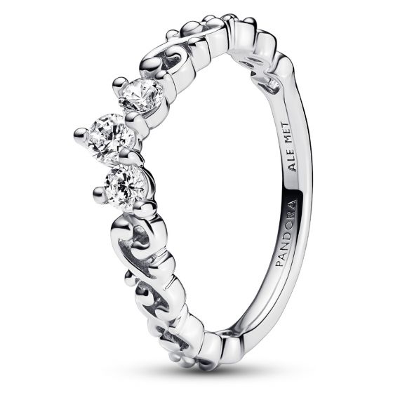 Pandora Ring Stackable Regal Swirl Tiara Sterling silver sormus ...