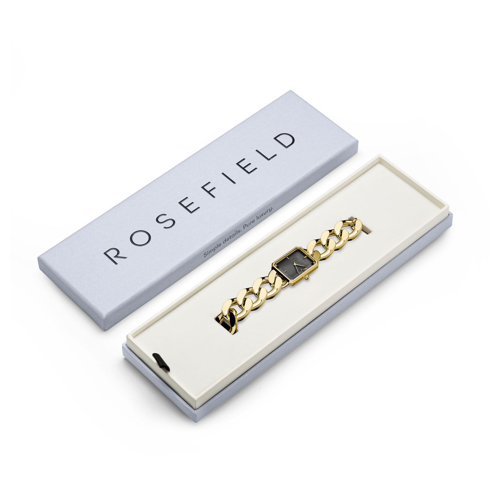 Rosefield Octagon XS Studio Black Gold SBGSG-O57 - Keskisen Kello Oy