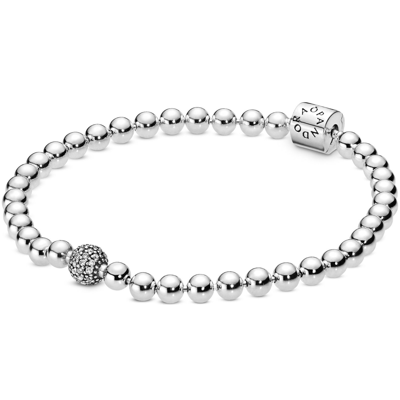Pandora Purely Bracelet chain Beads & Pave rannekoru 598342CZ ...