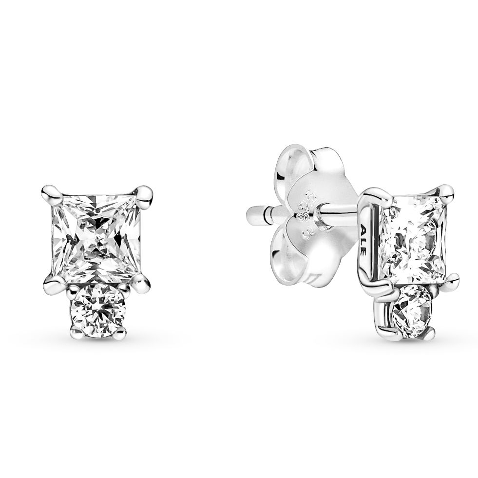 Pandora Sparkling Round & Square korvakorut 290036C01 - Keskisen Kello Oy