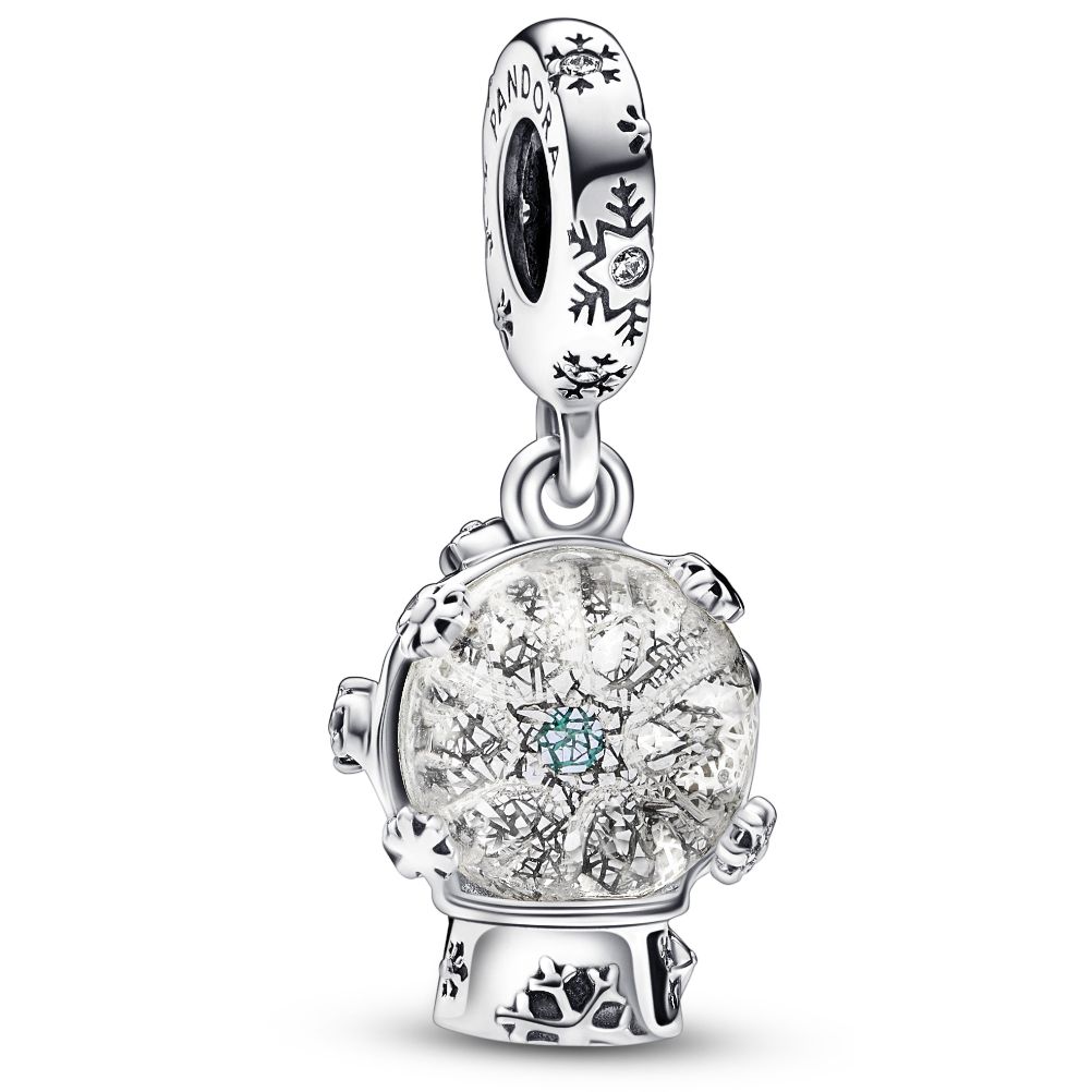 Pandora Moments Snowflake Snowglobe riipushela 792369C01 - Keskisen ...