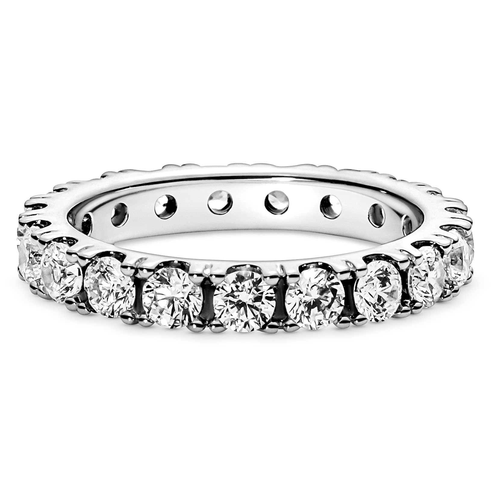 Pandora Ring Stackable Sparkling Row Eternity sormus 190050C01 ...