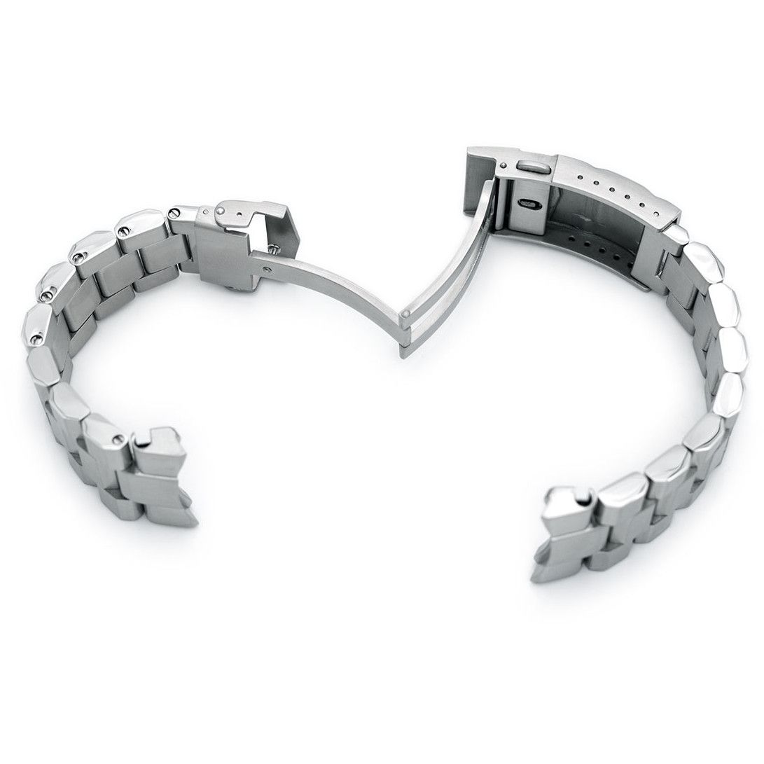 MiLTAT Hexad Brushed teräsranneke Seiko Samurai sarjaan SS221805B066 ...