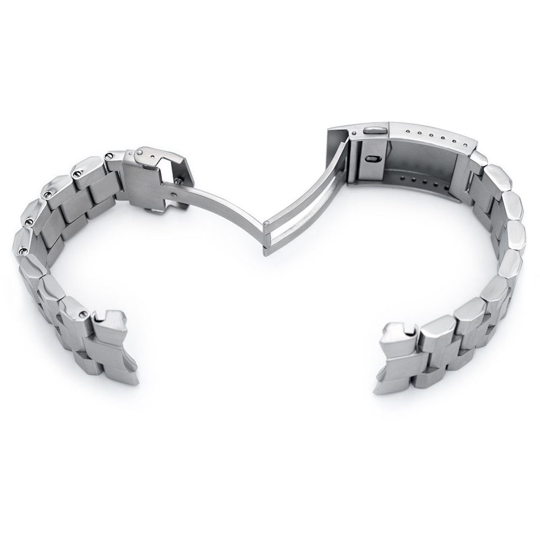 MiLTAT Hexad Brushed teräsranneke Seiko Samurai sarjaan SS221820B066 ...