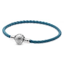 Pandora Moment Shell punottu nahkainen rannekoru 598951C01 - Keskisen ...