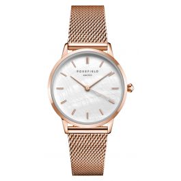 Rosefield The Pearl Edit Mesh White MOP Rose Gold RMRMR-R09 - Keskisen ...