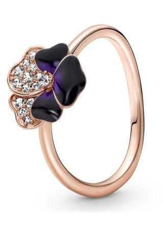 Pandora Stackable Triple Pansy Flower sormus 190786C01 - Keskisen Kello Oy