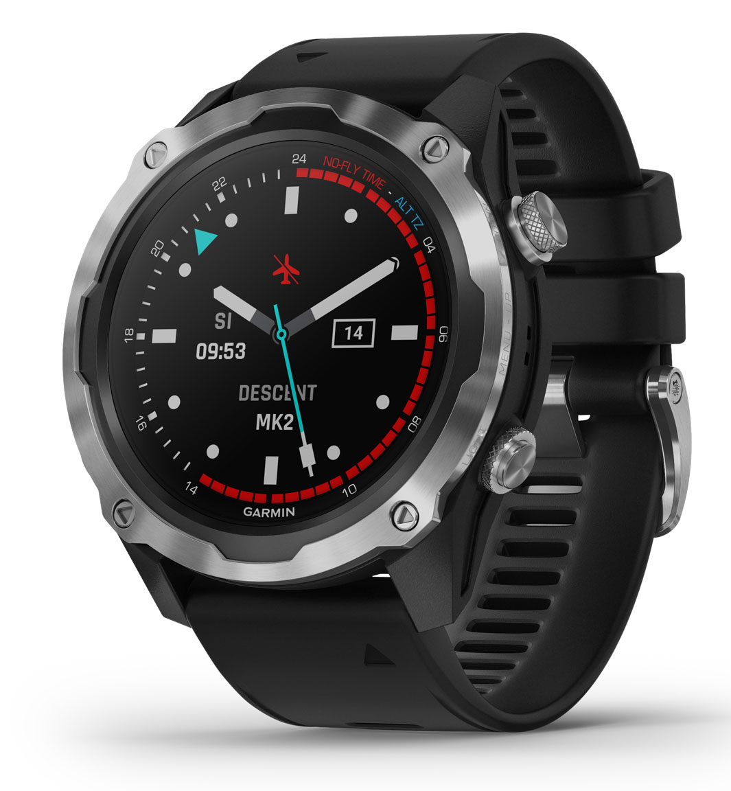Garmin Descent Mk2 Stainless Steel with Black Band 010-02132-10 ...