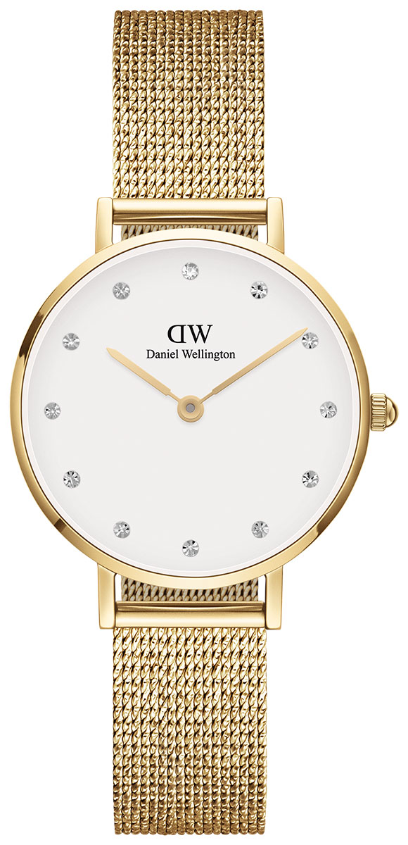 Daniel Wellington Petite 28 Pressed Evergold Lumine Gold White ...