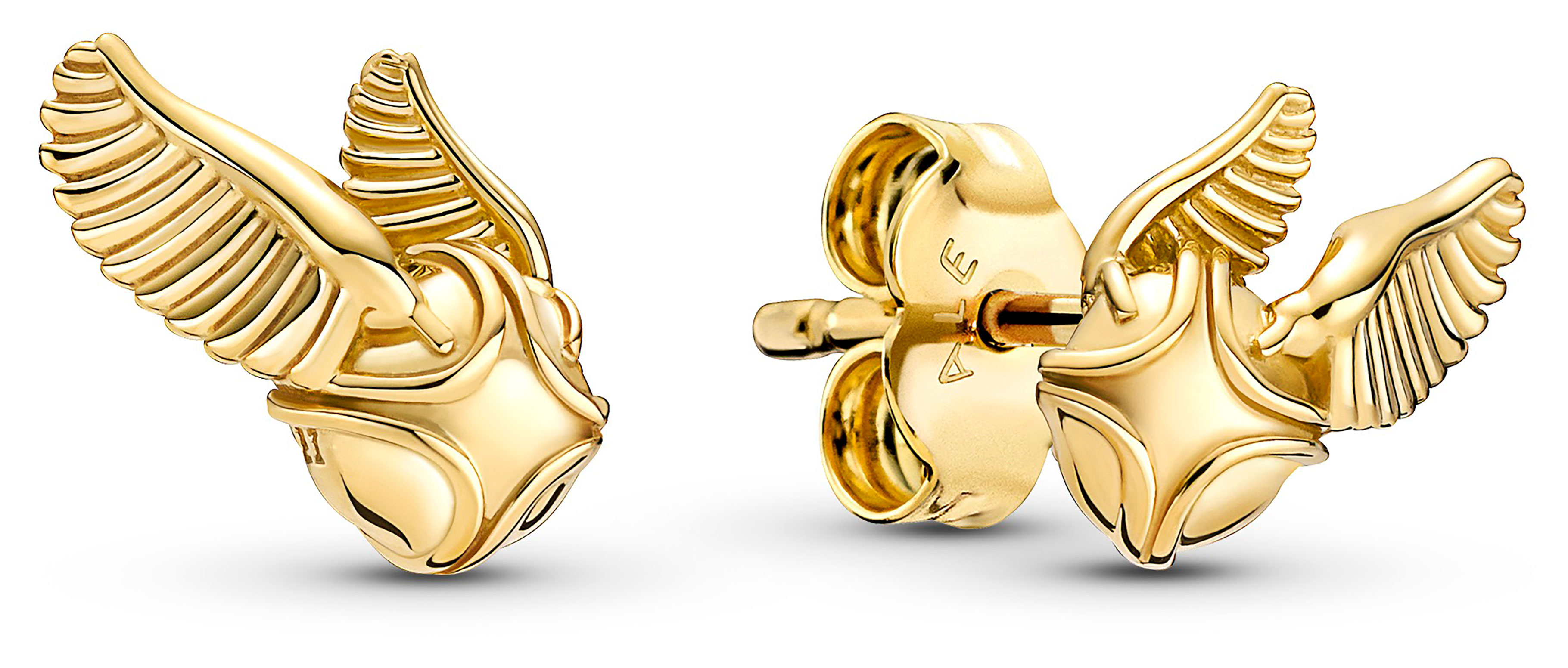 Pandora x Harry Potter tappikorvakorut Golden Snitch 14k Gold-Plated ...