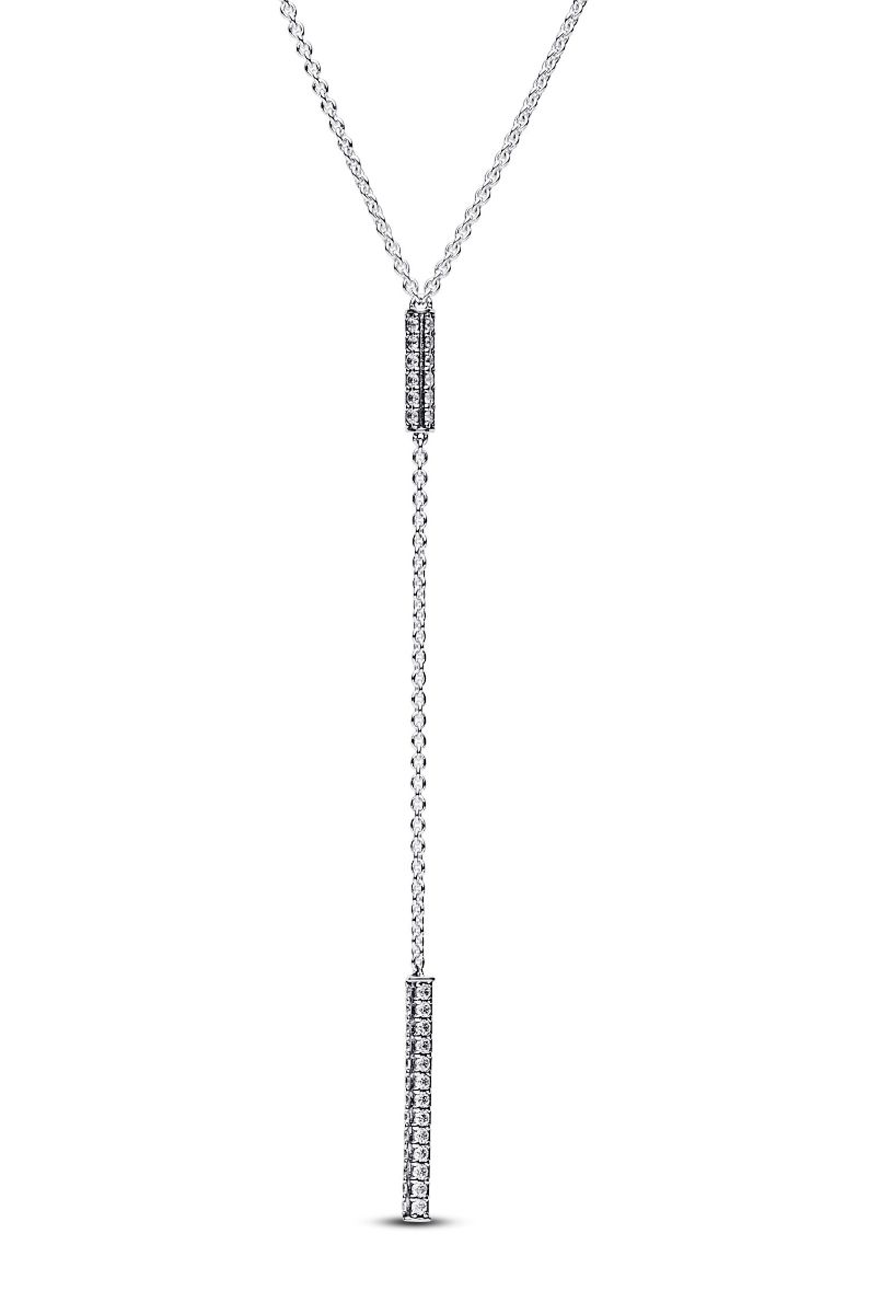 Pandora Pandora Timeless Pave Prism Drop Sterling silver kaulakoru ...