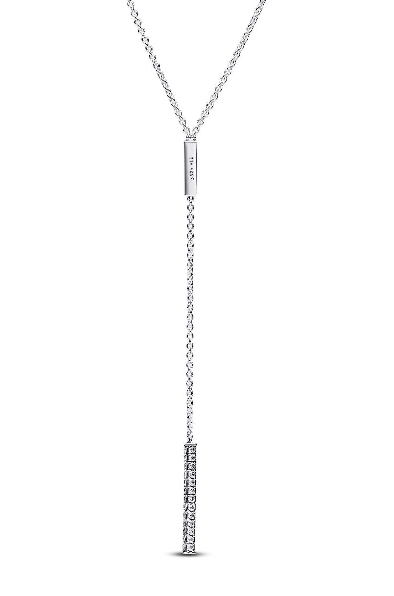 Pandora Pandora Timeless Pave Prism Drop Sterling silver kaulakoru ...