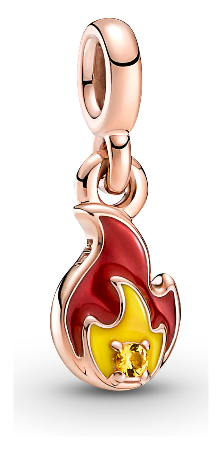 Pandora Me hela Burning Flame Mini Dangle 14k Rose Gold-Plated ...