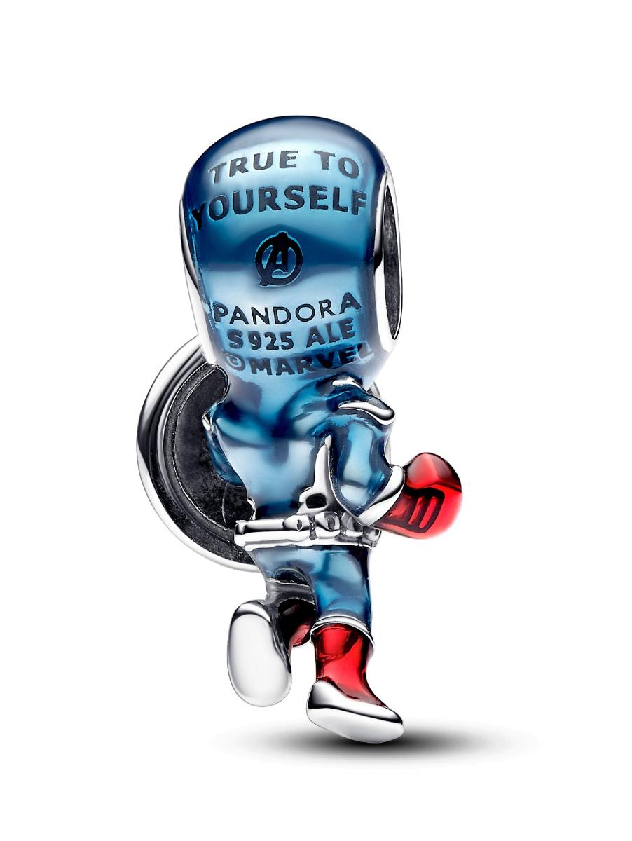 Pandora Pandora Marvel x Pandora Sterling Silver enamel Captain America ...