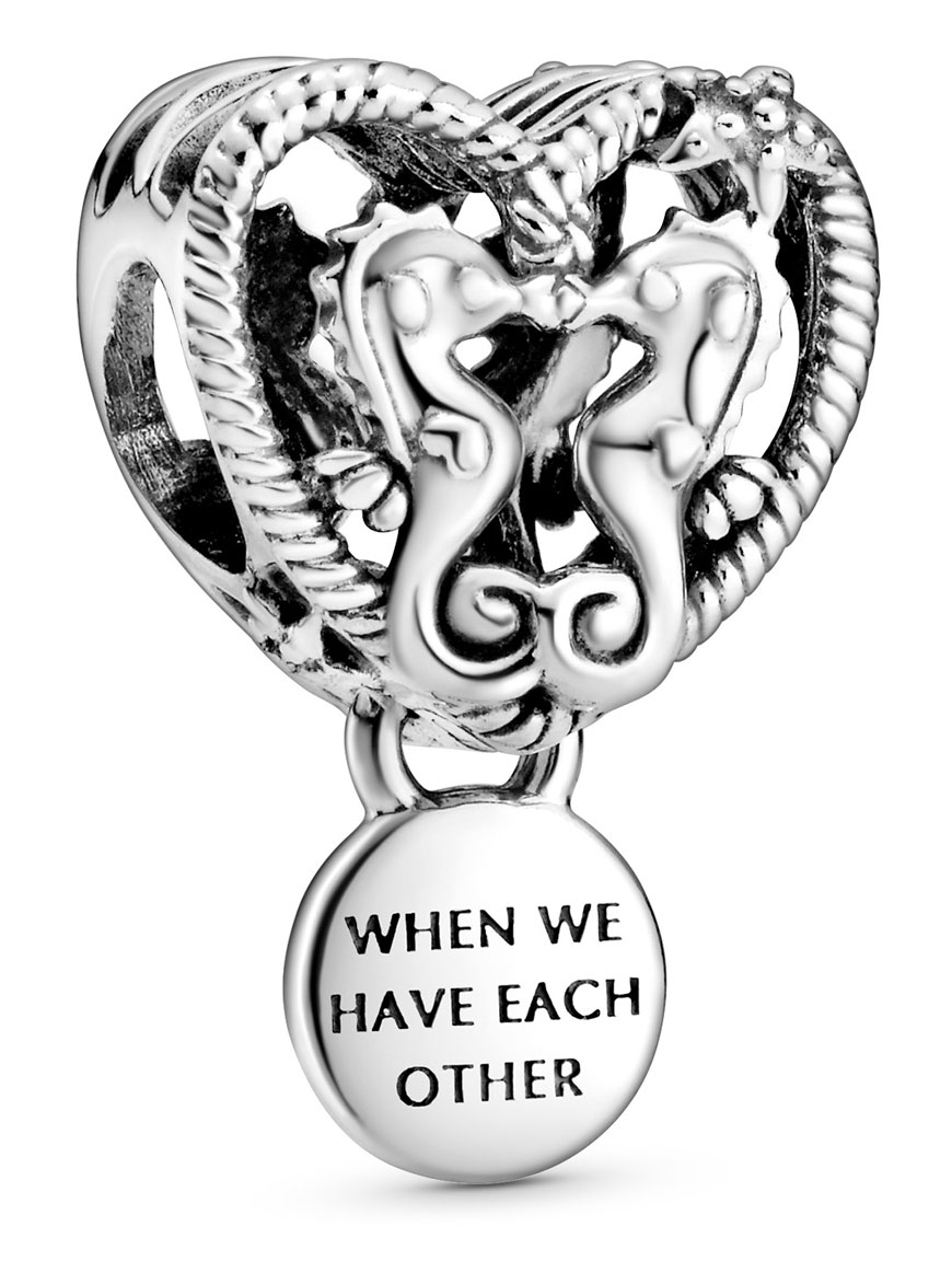 Pandora Openwork Seahorses Heart hela 798949C00 - Keskisen Kello Oy