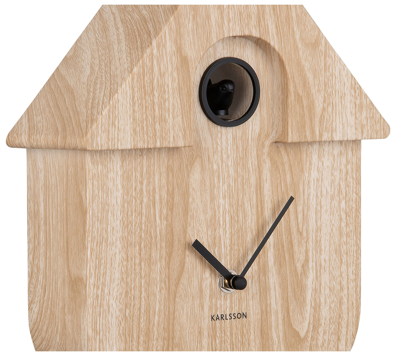 Karlsson Modern Cuckoo seinäkello light wood print KA5964WD - Keskisen ...