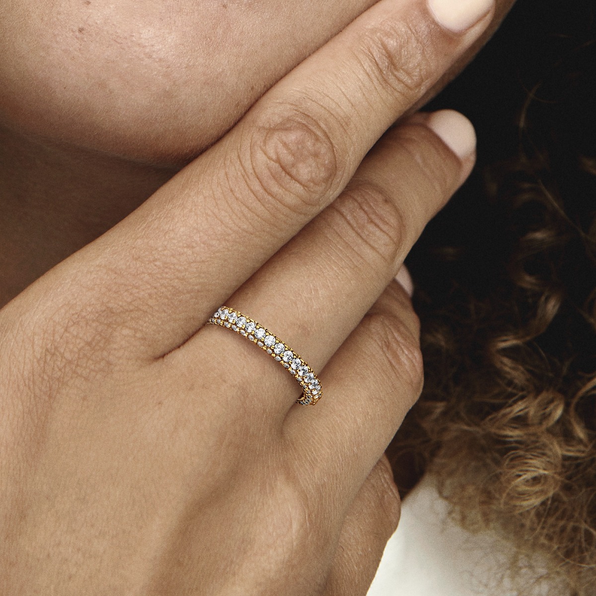 Pandora Timeless stackable Pave Single-row allianssisormus 162627C01 ...