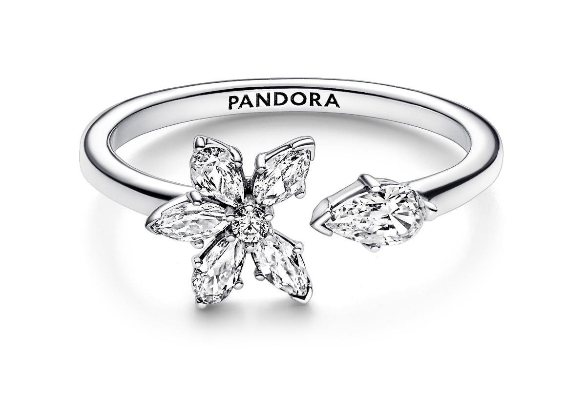 Pandora Timeless Ring Non-stackable Sparkling Herbarium Cluster sormus ...
