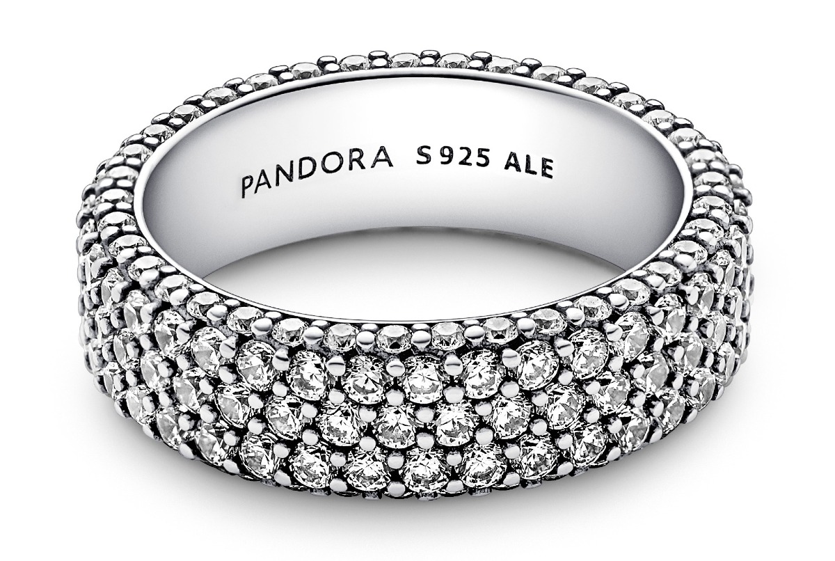 Pandora Timeless Pave Triple-row Sterling silver sormus 192634C01 ...