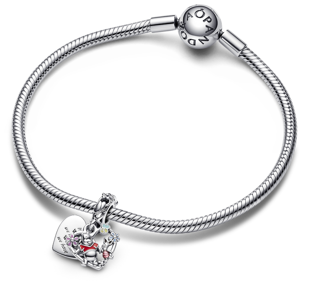 Pandora Disney x Pandora Winnie the Pooh & Piglet Sterling silver hela ...