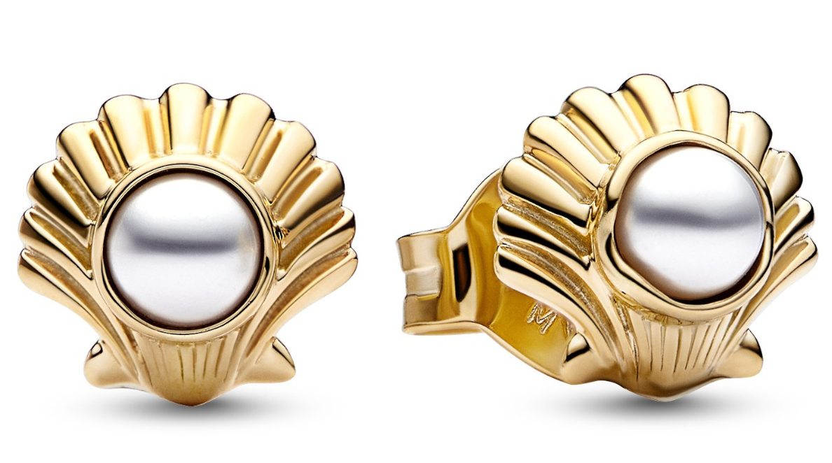 Pandora Disney x Pandora The Little Mermaid Seashell korvakorut ...
