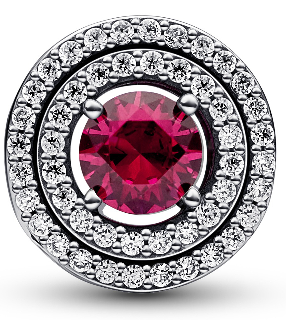 Pandora Timeless Charm Red Sparkling Levelled Round hela 792418C01 ...