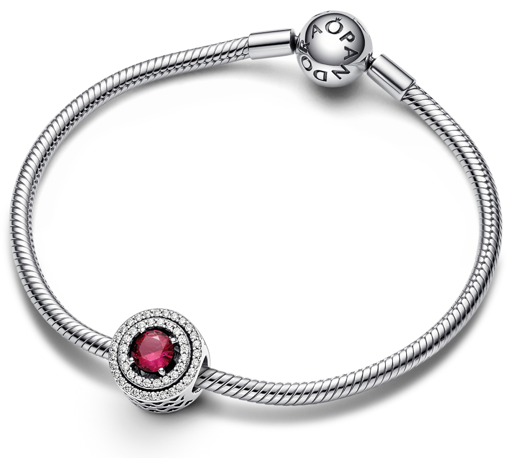Pandora Timeless Charm Red Sparkling Levelled Round hela 792418C01 ...