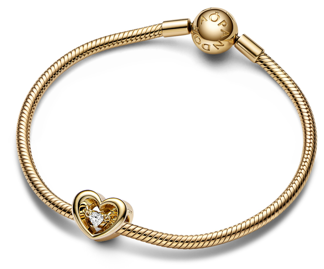 Pandora Moments Radiant Heart & Floating Stone hela 762493C01 ...