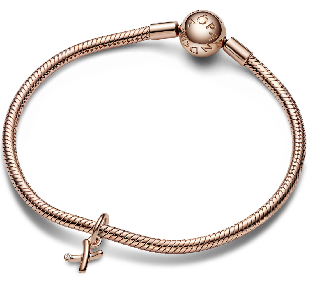 Pandora Moments Letter x Script Alphabet kirjainkoru hela 782482C01 ...